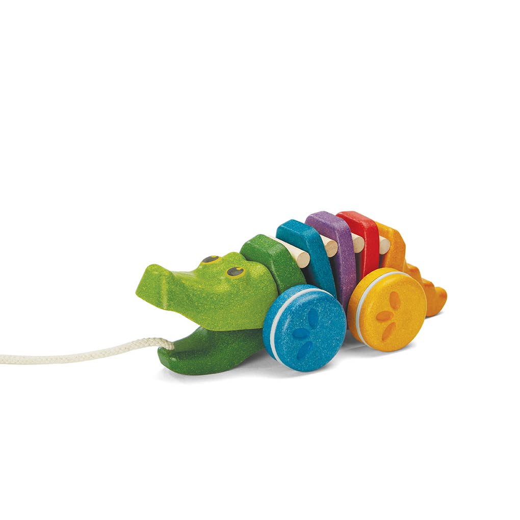 Plantoys Rainbow Alligator Pull Toy – oh baby!